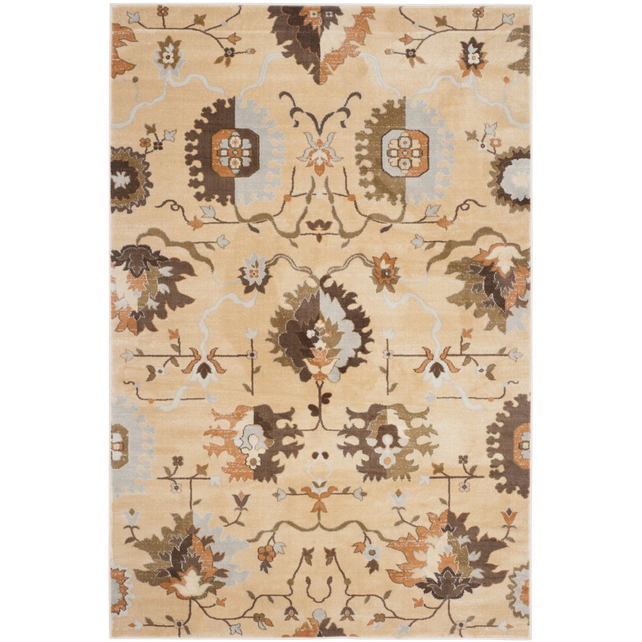 SAFAVIEH Florenteen FLR129-1225 Ivory / Brown Rug - Walmart.com