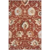 SAFAVIEH Besarabian Evonne Floral Area Rug, Black/Sage Rust, 6'7" x 6'7 ...