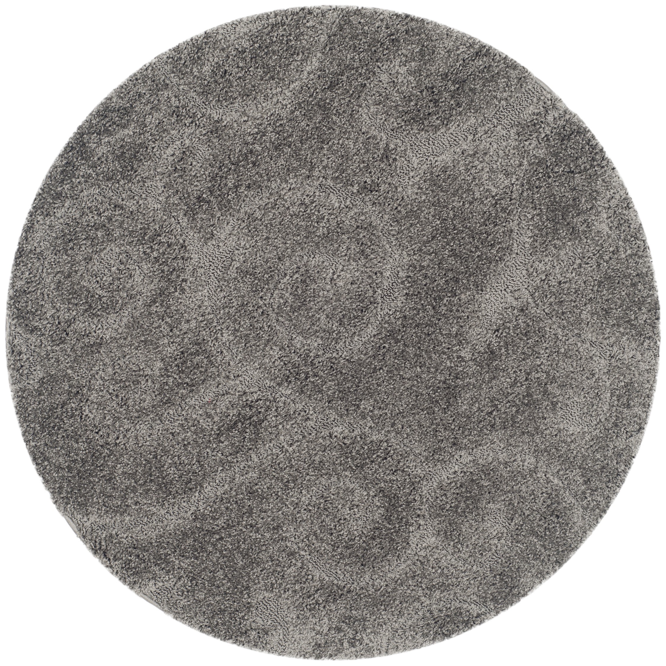 SAFAVIEH Florida Doug Floral Vines Shag Area Rug, Grey, 4' x 4' Round ...