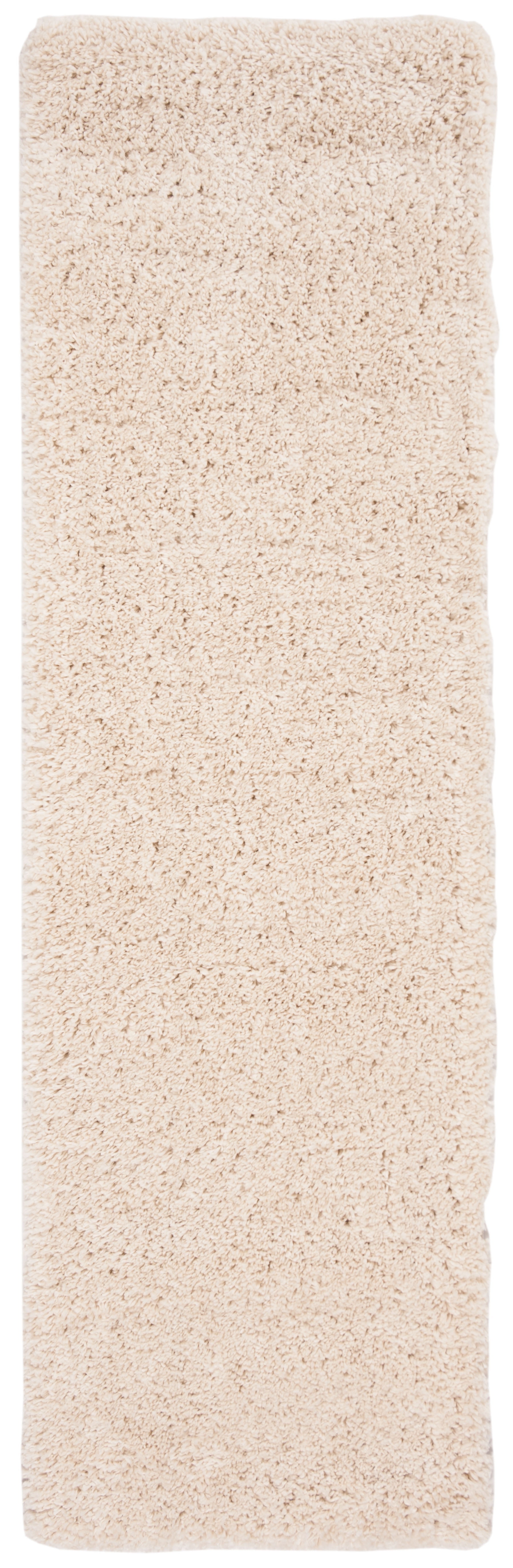 SAFAVIEH Fontana Jamie Solid Shag Runner Rug, Creme, 2'3" x 10 ...