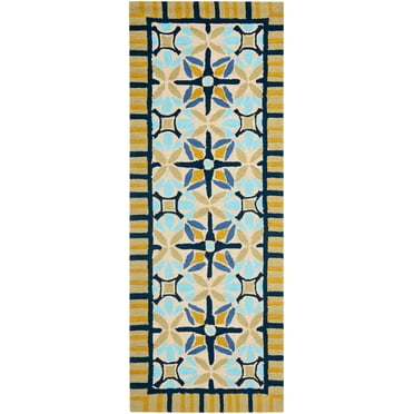 SAFAVIEH Watercolor Allison Abstract Colorful Area Rug, Orange/Green, 6 ...