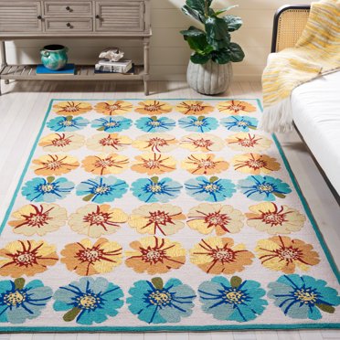 SAFAVIEH Braided Tanisha Color Bordered Area Rug, Ivory/Dark Green, 4 ...