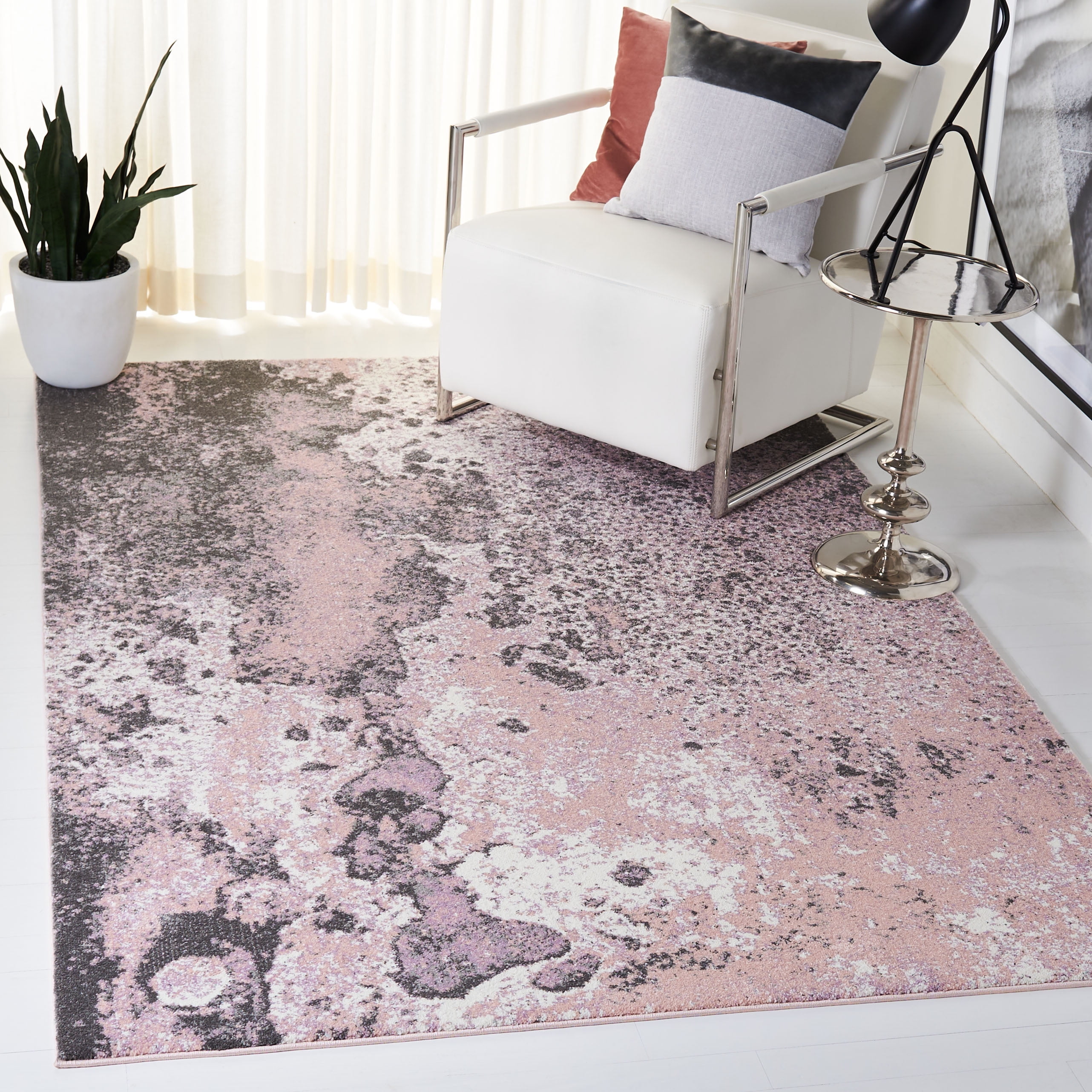 SAFAVIEH Modern Abstract Glacier Malanie Area Rug for Living Room, 6'7 ...
