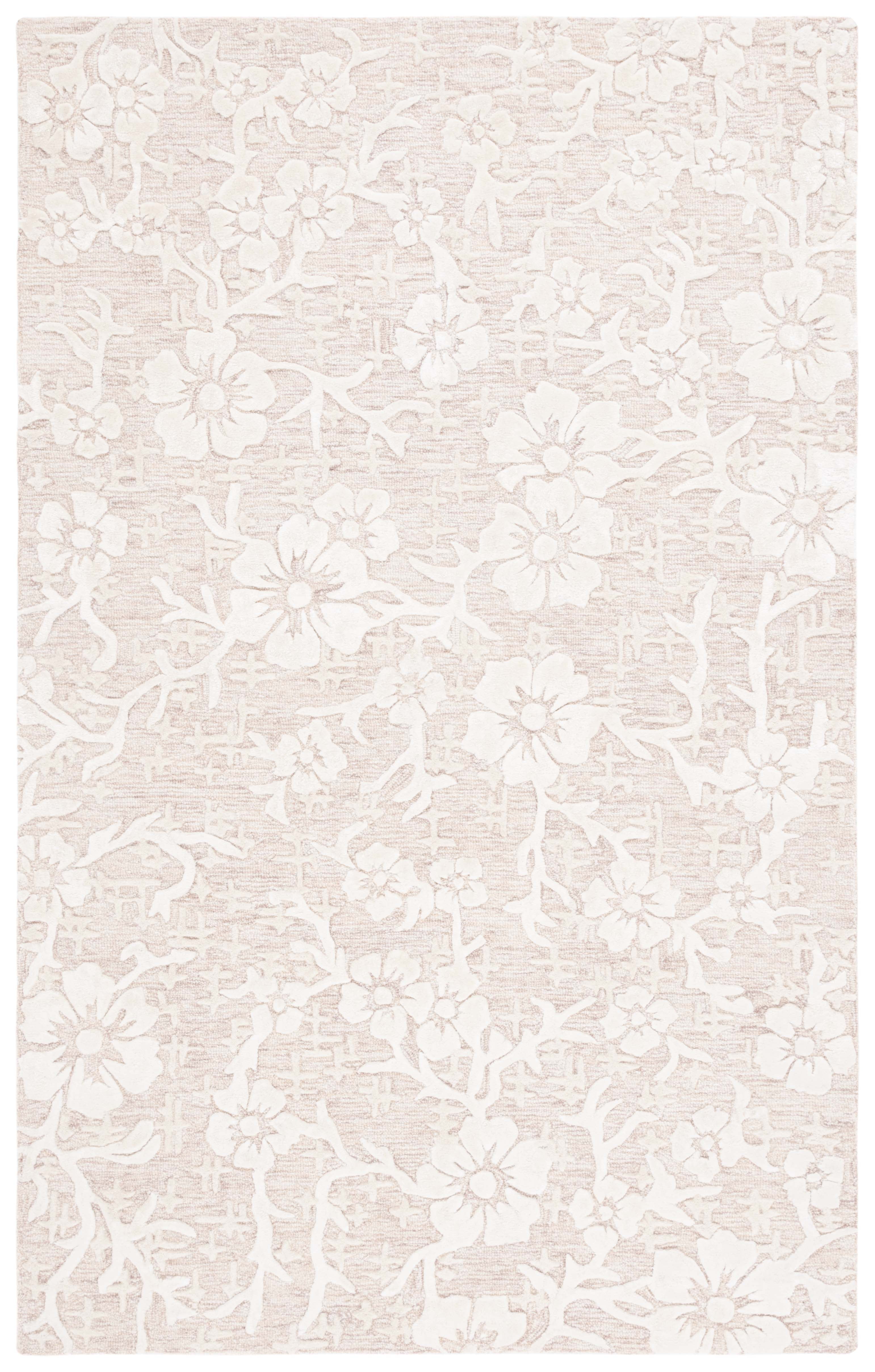SAFAVIEH Glamour Braylon Abstract Area Rug, Beige/Ivory, 4' x 6 ...