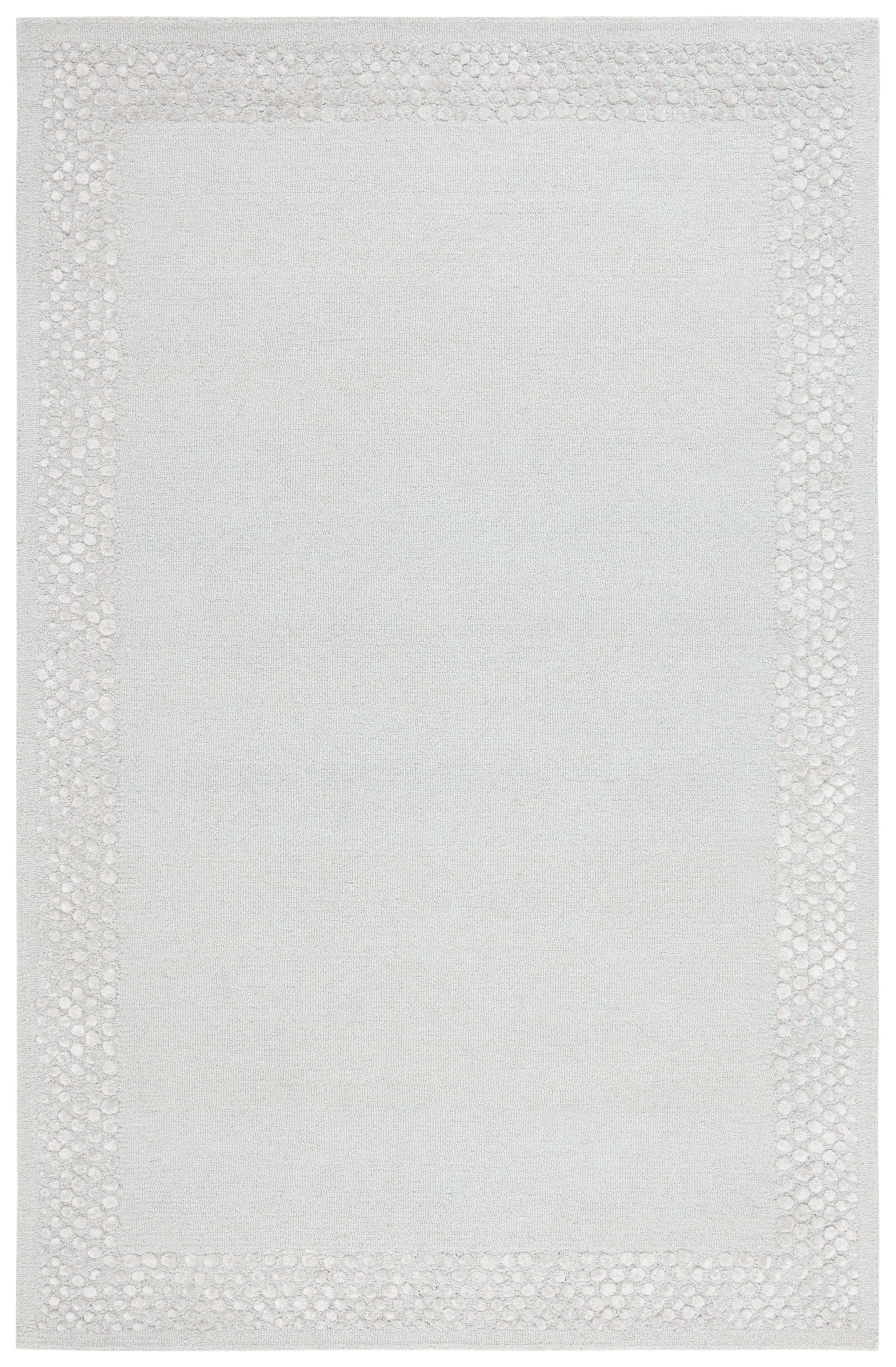 SAFAVIEH Glamour Elfrida Bordered Area Rug, Light Grey, 4' x 6 ...