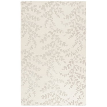 Safavieh Micro-Loop Braylon Floral Wool Area Rug, Blue/Ivory, 8' x 10 ...