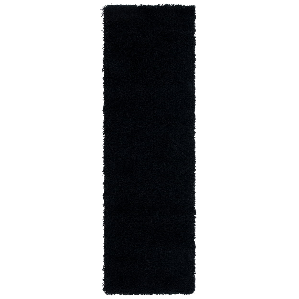 SAFAVIEH Glen Solid Plush Shag Runner Rug, Black, 2'3" x 12' - Walmart.com