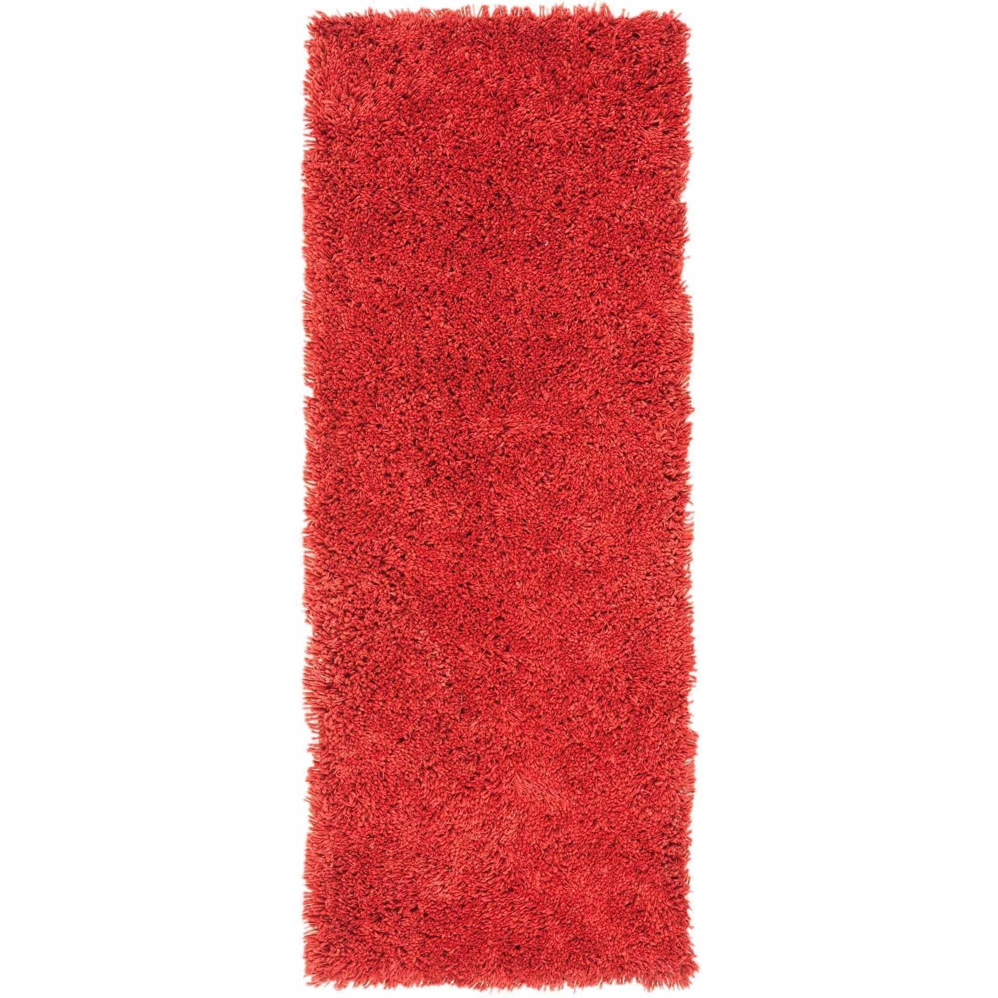 SAFAVIEH Glen Solid Plush Shag Runner Rug, Rust, 2'3" x 6' - Walmart.com