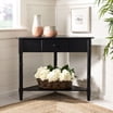 SAFAVIEH Gomez Corner Table With Storage Drawer Distressed Cream ...