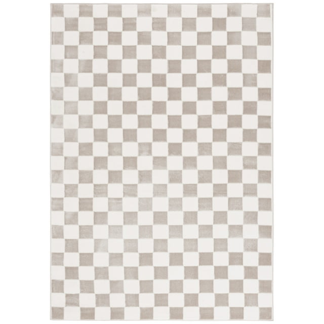 SAFAVIEH Groove Ernesto Checkered Area Rug, Ivory/Beige, 9' x 12 ...