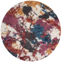 SAFAVIEH Flokati Augustin Solid Shag Area Rug, Ivory, 6'7" x 6'7 ...