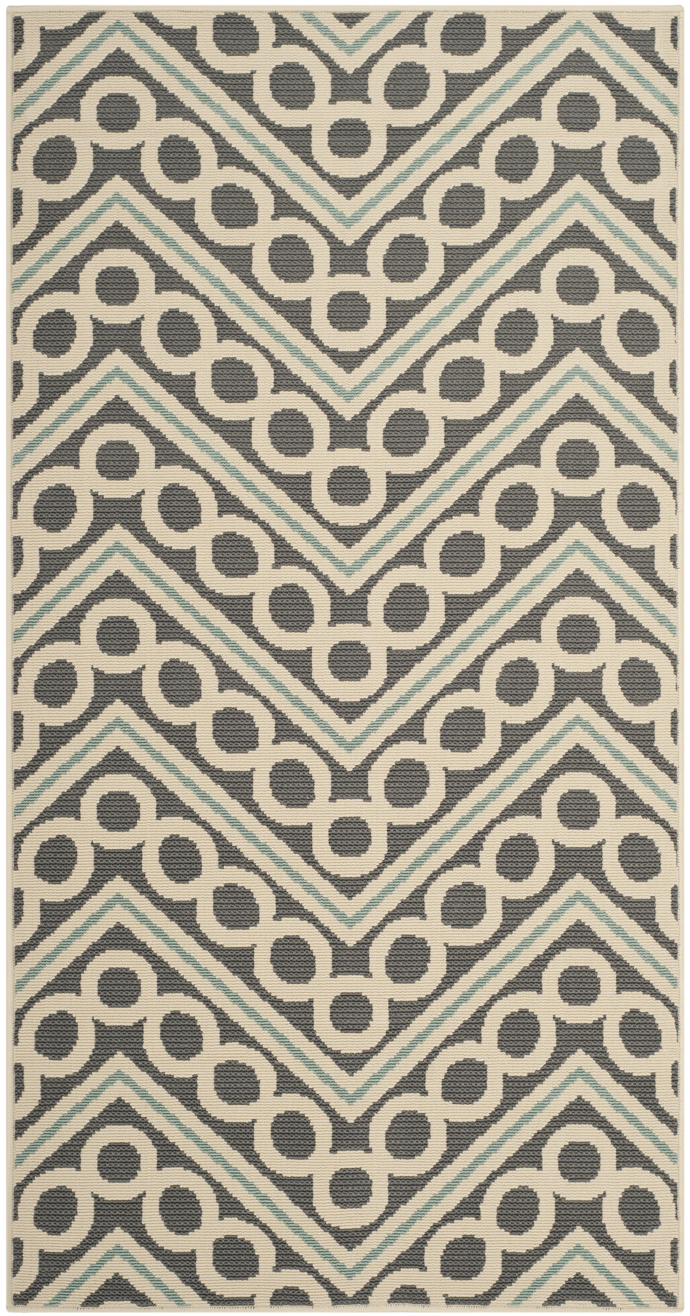 Safavieh Hampton Yvonne Chevron Indoor/Outdoor Area Rug, Dark Gray ...