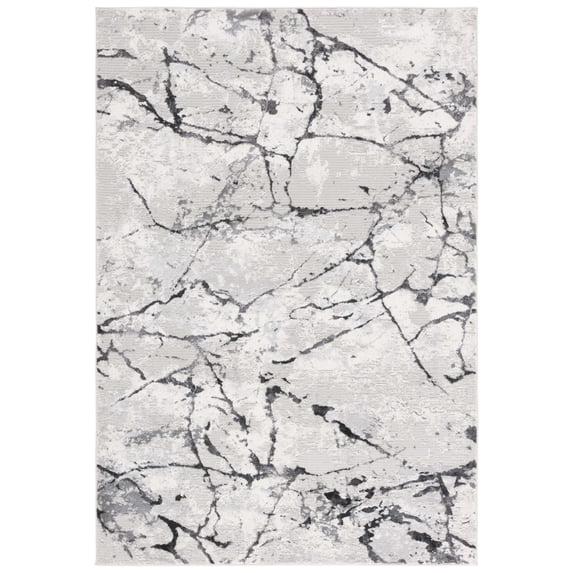 SAFAVIEH Hanna Brooke Abstract Area Rug, Grey/Ivory Dark Grey, 4' x 6 ...