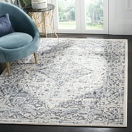 SAFAVIEH Victoria Jackalyn Floral Bordered Area Rug, Blue/Grey, 4' x 6 ...