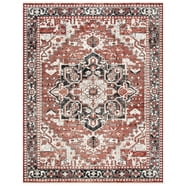 SAFAVIEH Heritage Giles Traditional Wool Area Rug, Rust/Beige, 9'6" x ...