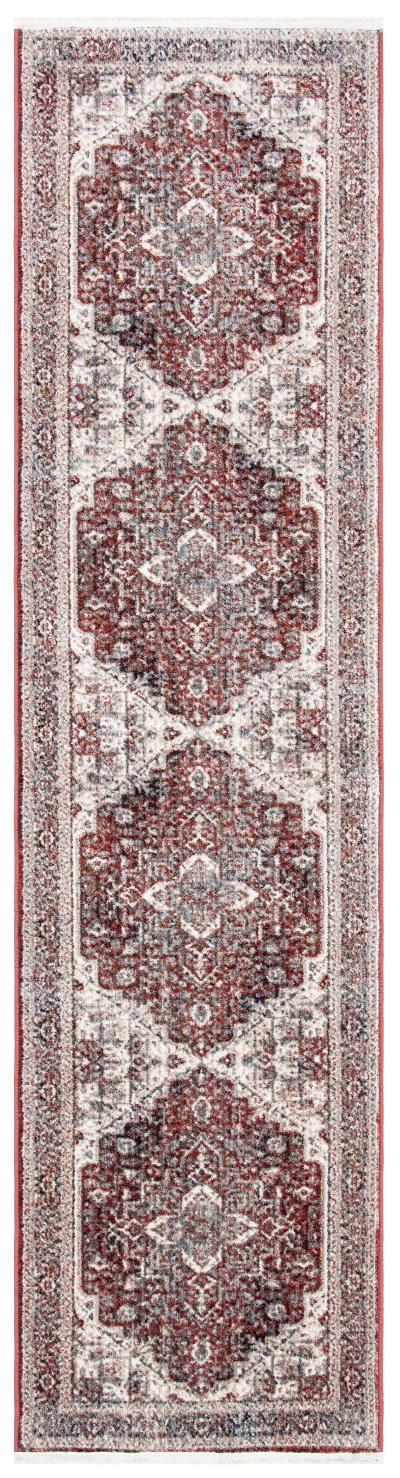 SAFAVIEH Herat Herleva Oriental Runner Rug, Red/Ivory, 2' x 8 ...
