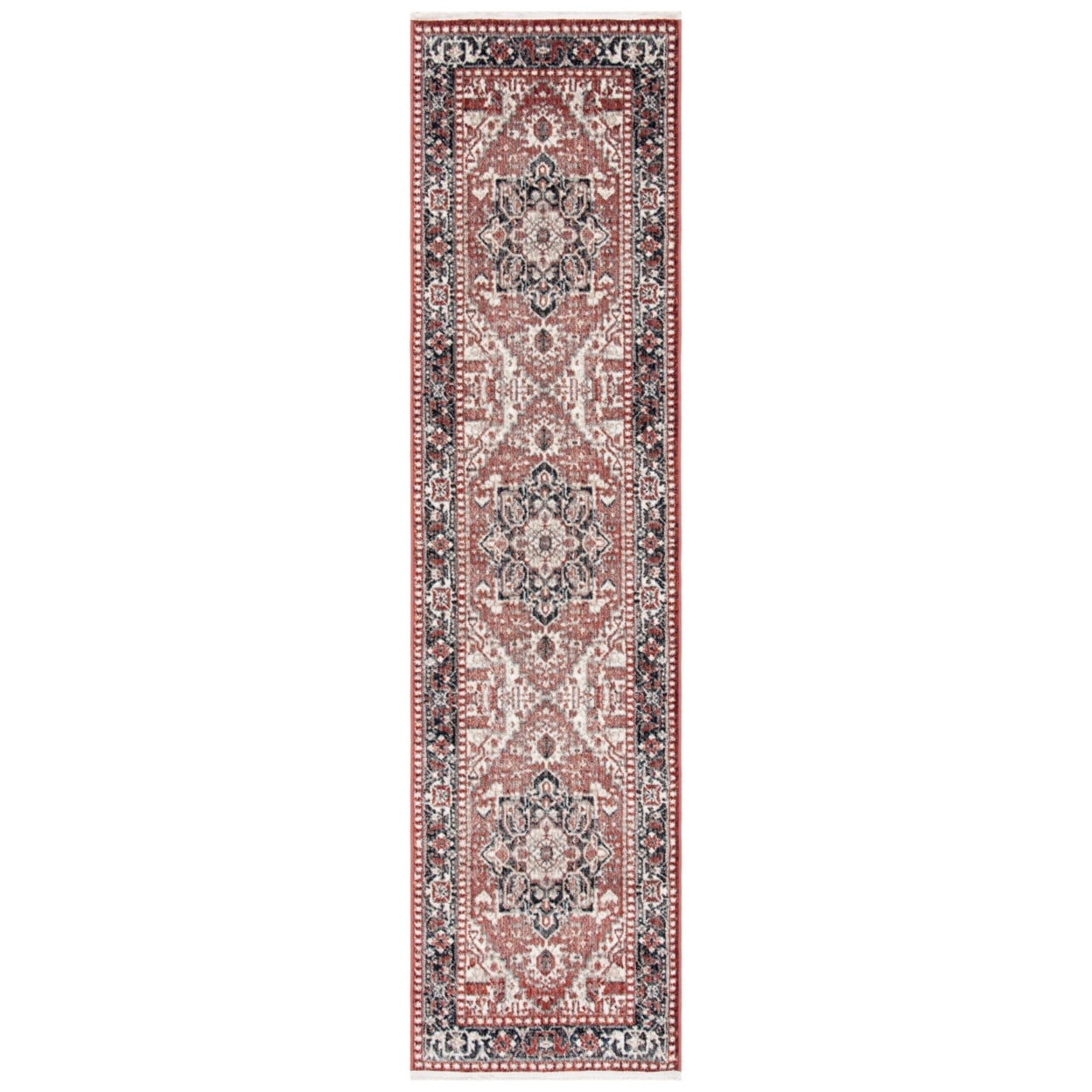 SAFAVIEH Herat Isabel Oriental Runner Rug, Rust/Black, 2' x 8 ...