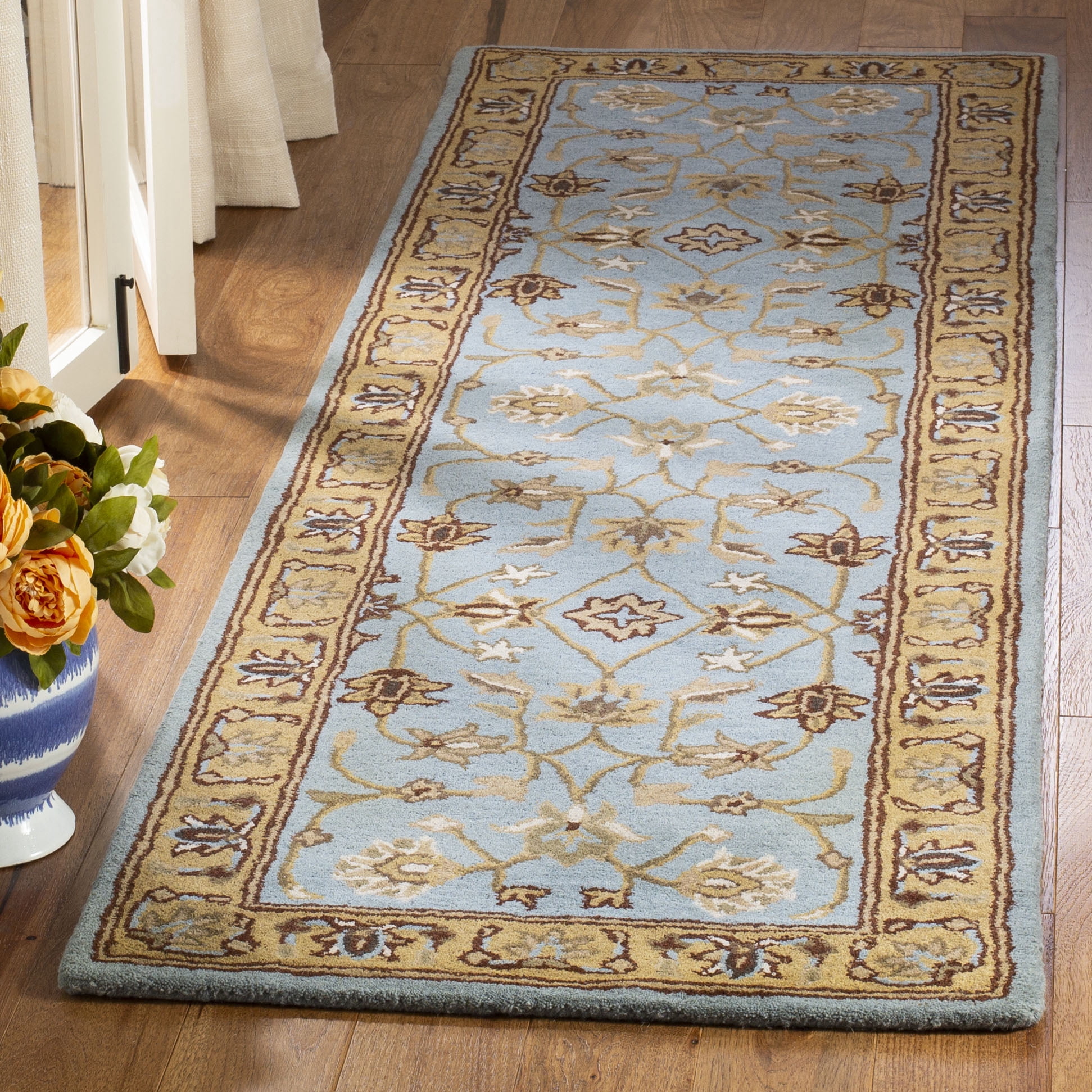 Safavieh Heritage Dexter Oriental Wool Runner Rug, Blue/Gold, 2'3