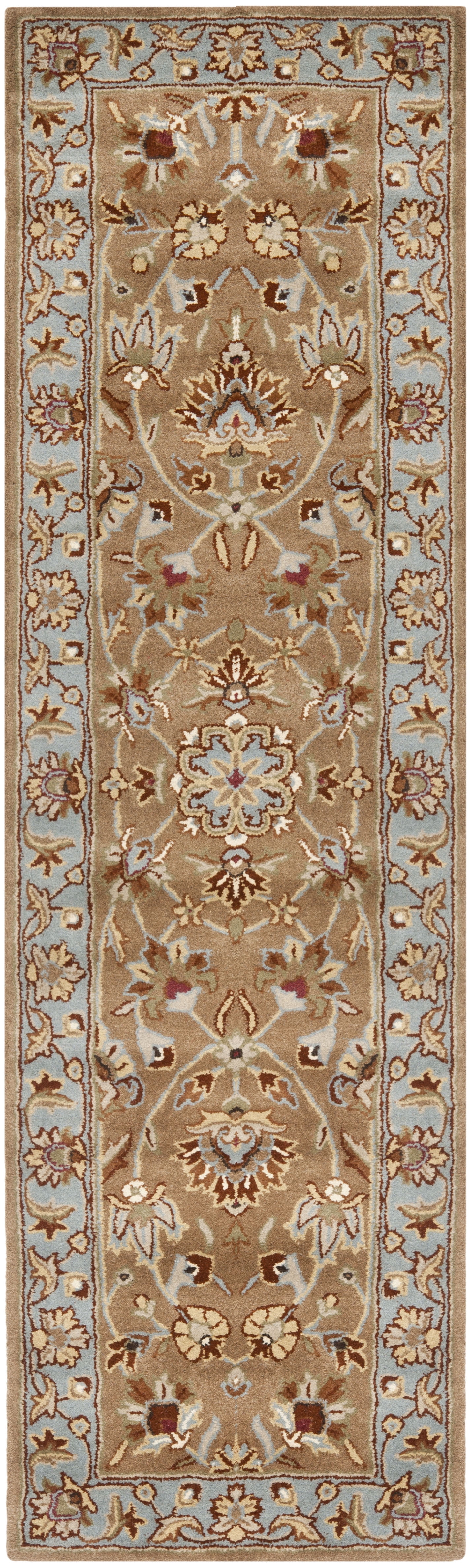 SAFAVIEH Heritage Kensington Oriental Wool Runner Rug, Beige/Blue, 2'6 ...