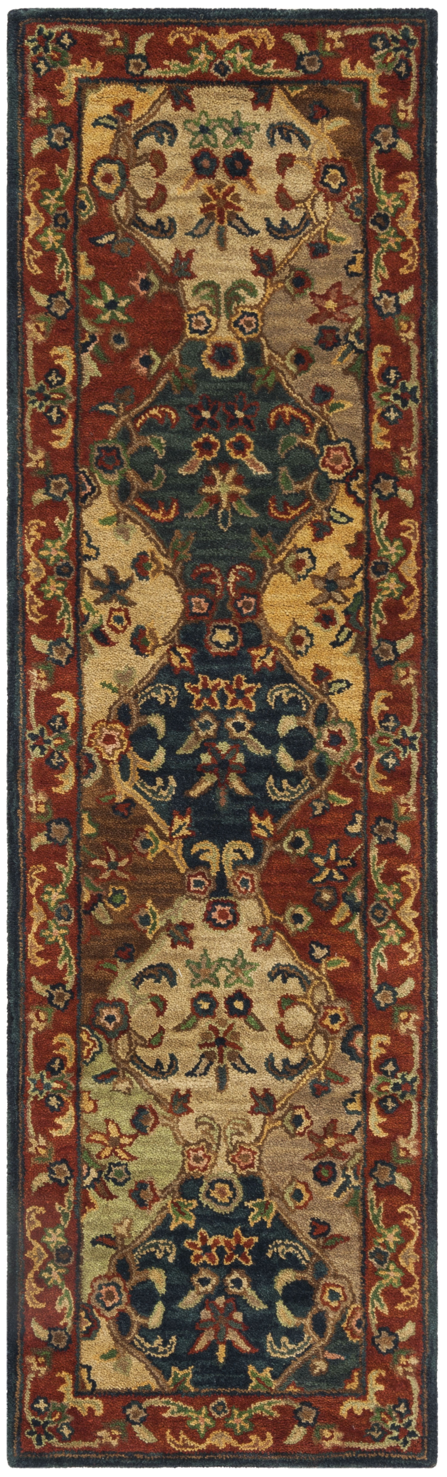 SAFAVIEH Heritage Malcolm Oriental Runner Rug, Beige/Burgundy, 2'3" x ...