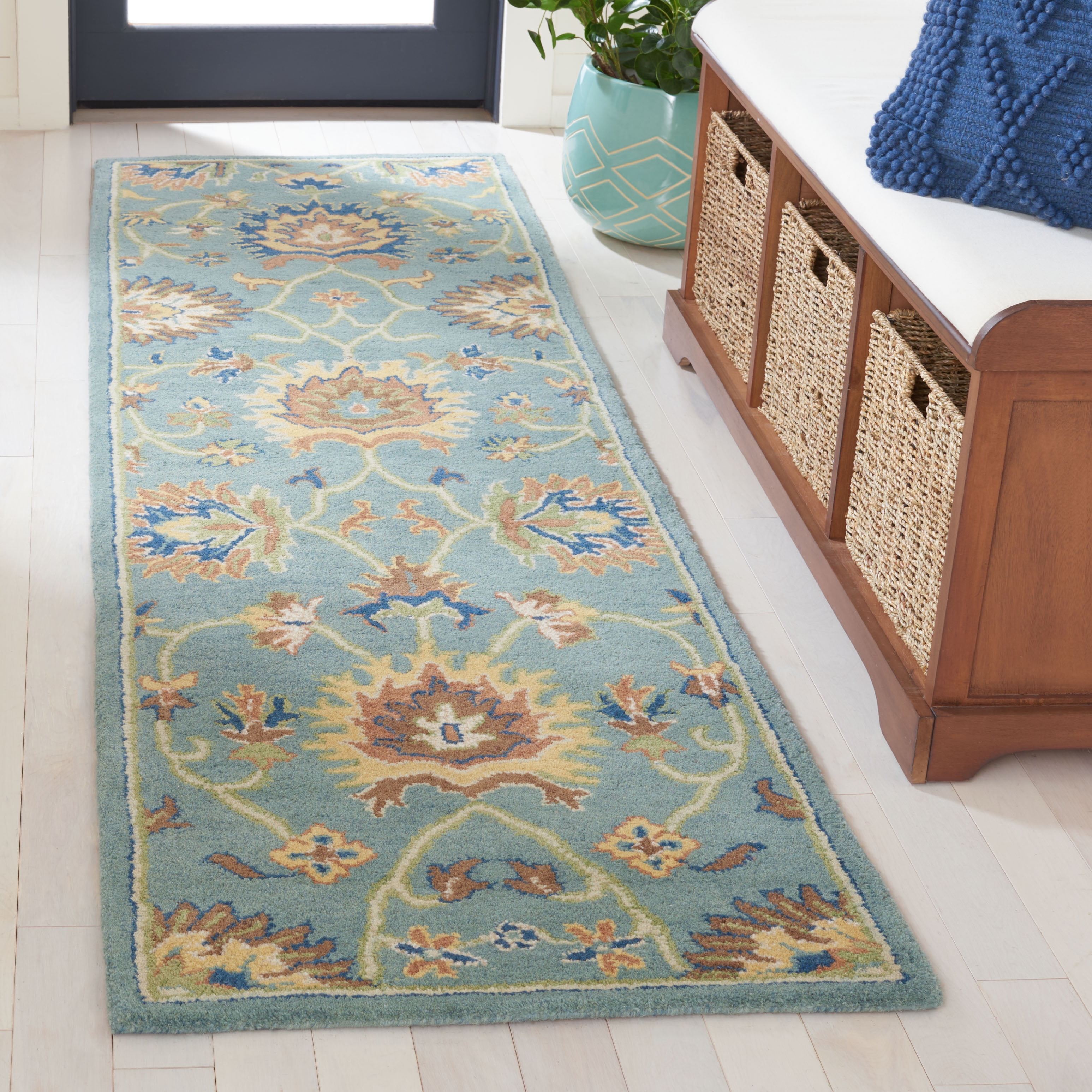 Safavieh Heritage Odran Oriental Wool Runner Rug, Light Blue, 2'3" x 12 ...