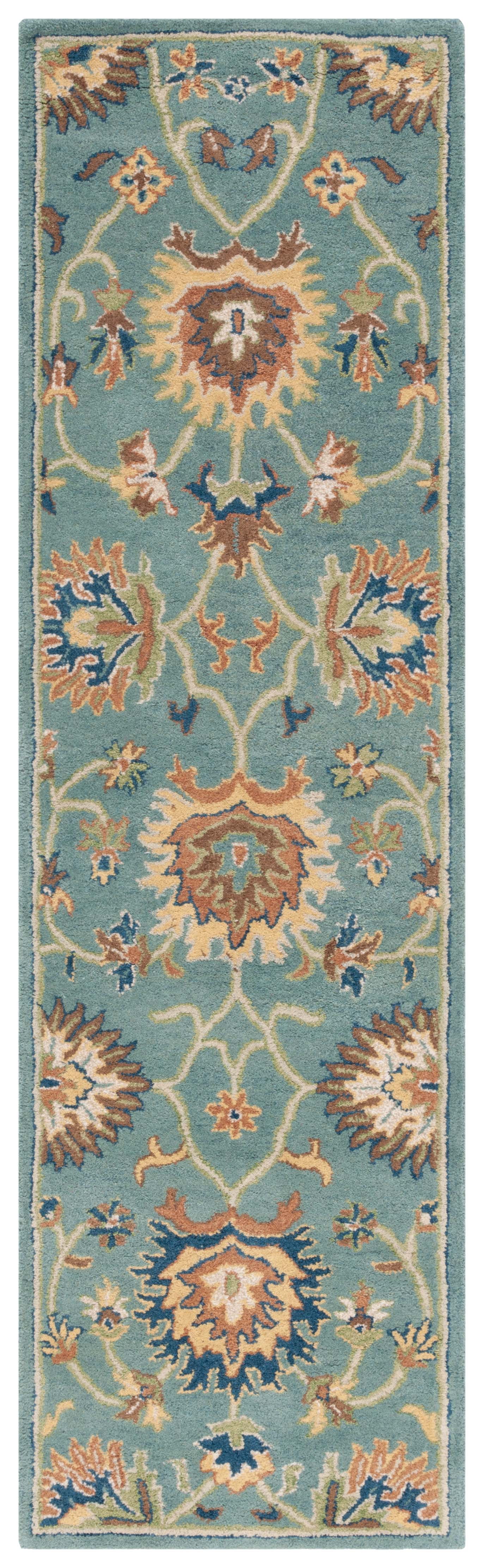 SAFAVIEH Heritage Odran Oriental Wool Runner Rug, Light Blue, 2'3" x 6 ...