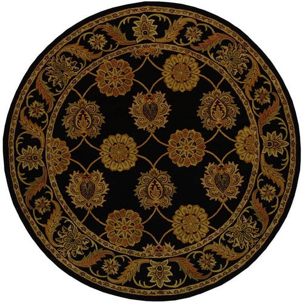 SAFAVIEH Heritage Portmont Traditional Wool Area Rug, Black, 8' x 8 ...