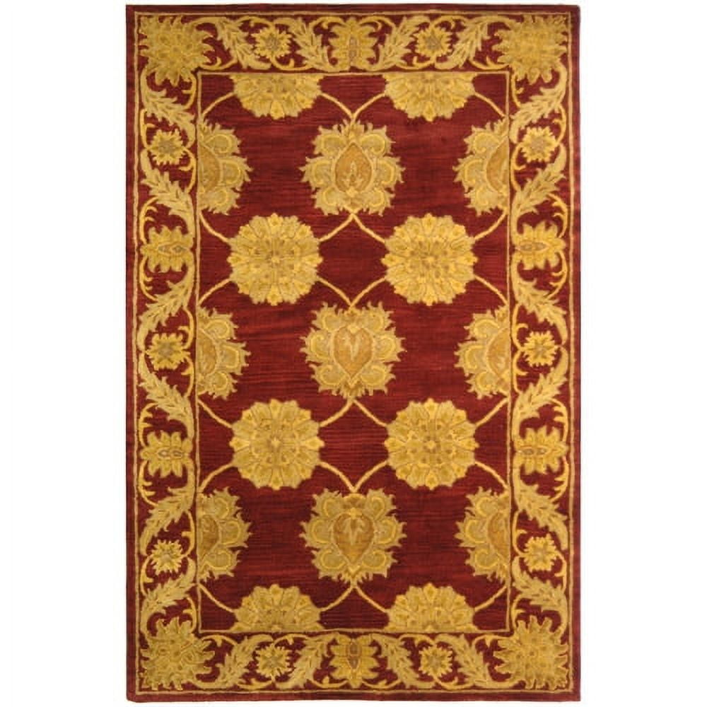 SAFAVIEH Heritage Portmont Traditional Wool Area Rug, Maroon, 8'3" x 11 ...