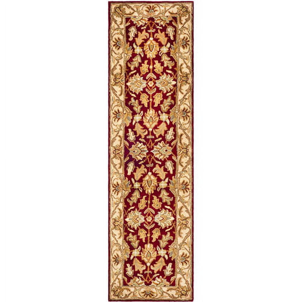 SAFAVIEH Heritage Valery Oriental Wool Runner Rug, Red/Ivory, 2'3" x 14 ...