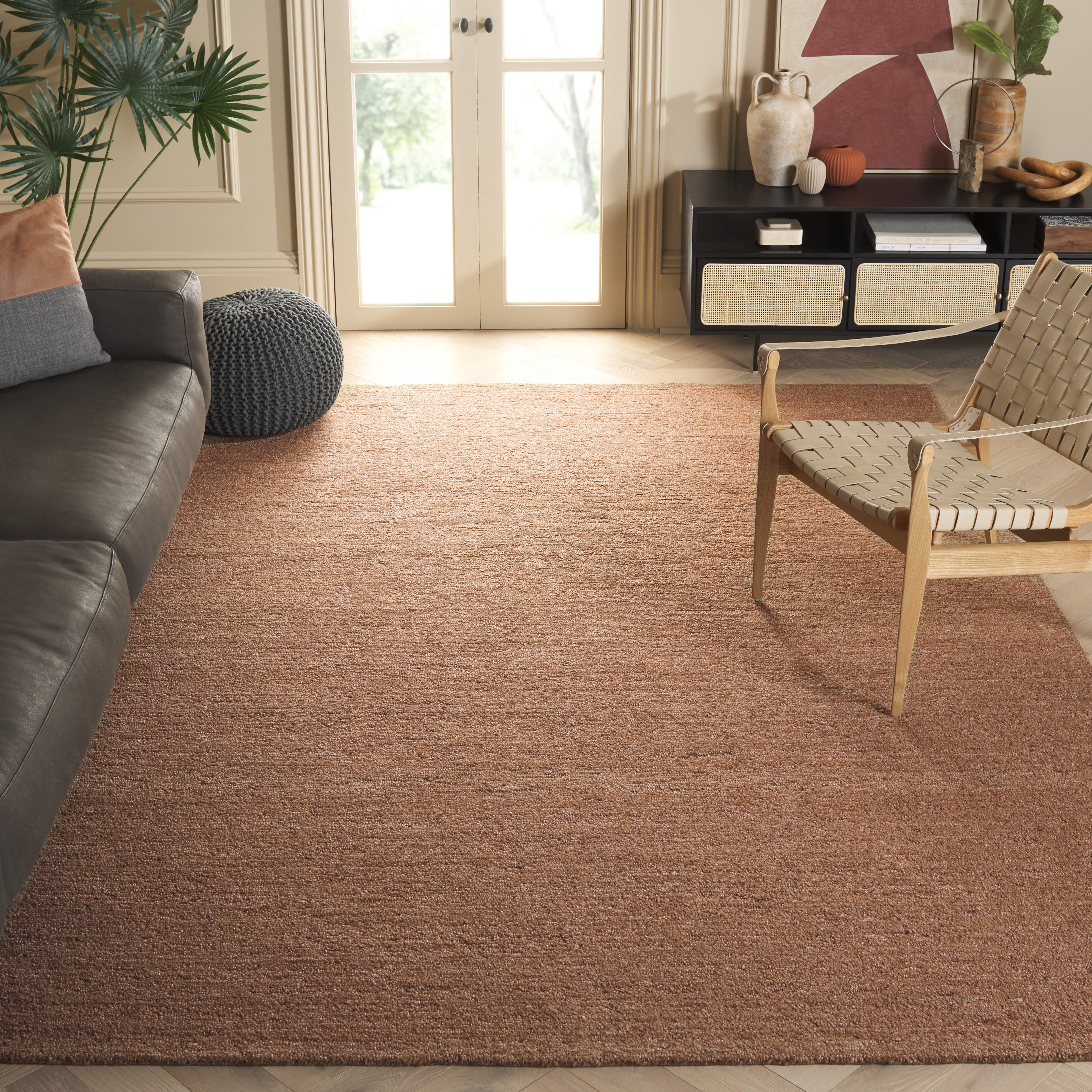 Safavieh Himalaya Luana Distressed Area Rug, Light Brown, 8' x 10 ...