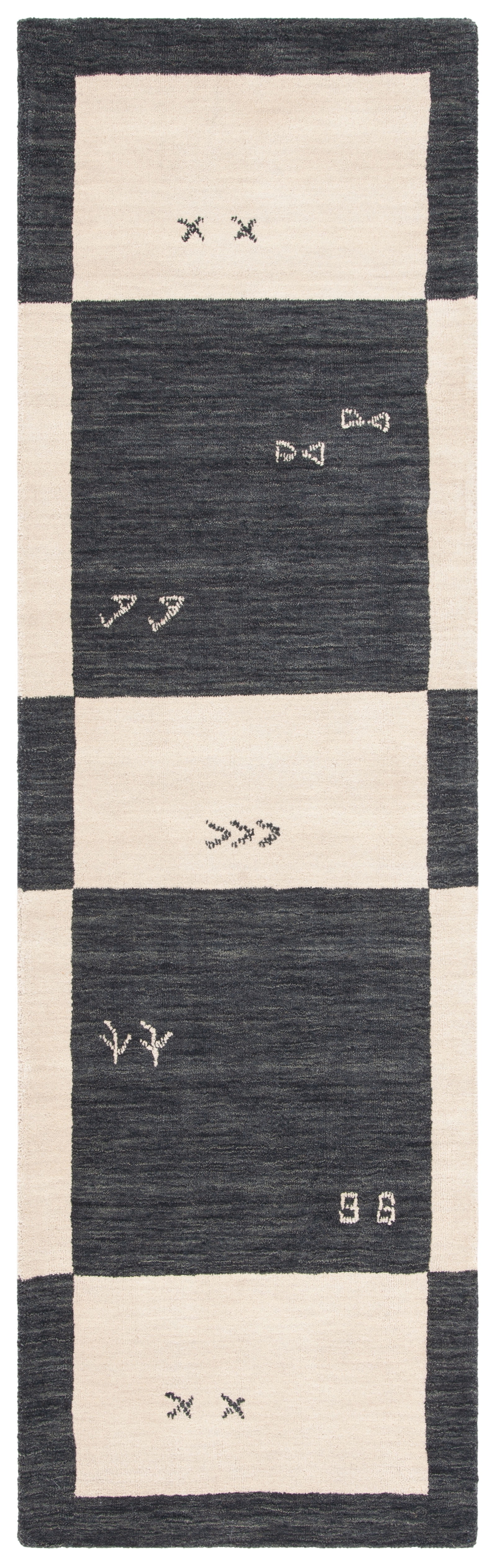 SAFAVIEH Himalaya Michaelangelo Geometric Wool Runner Rug, Cream, 2'3 ...
