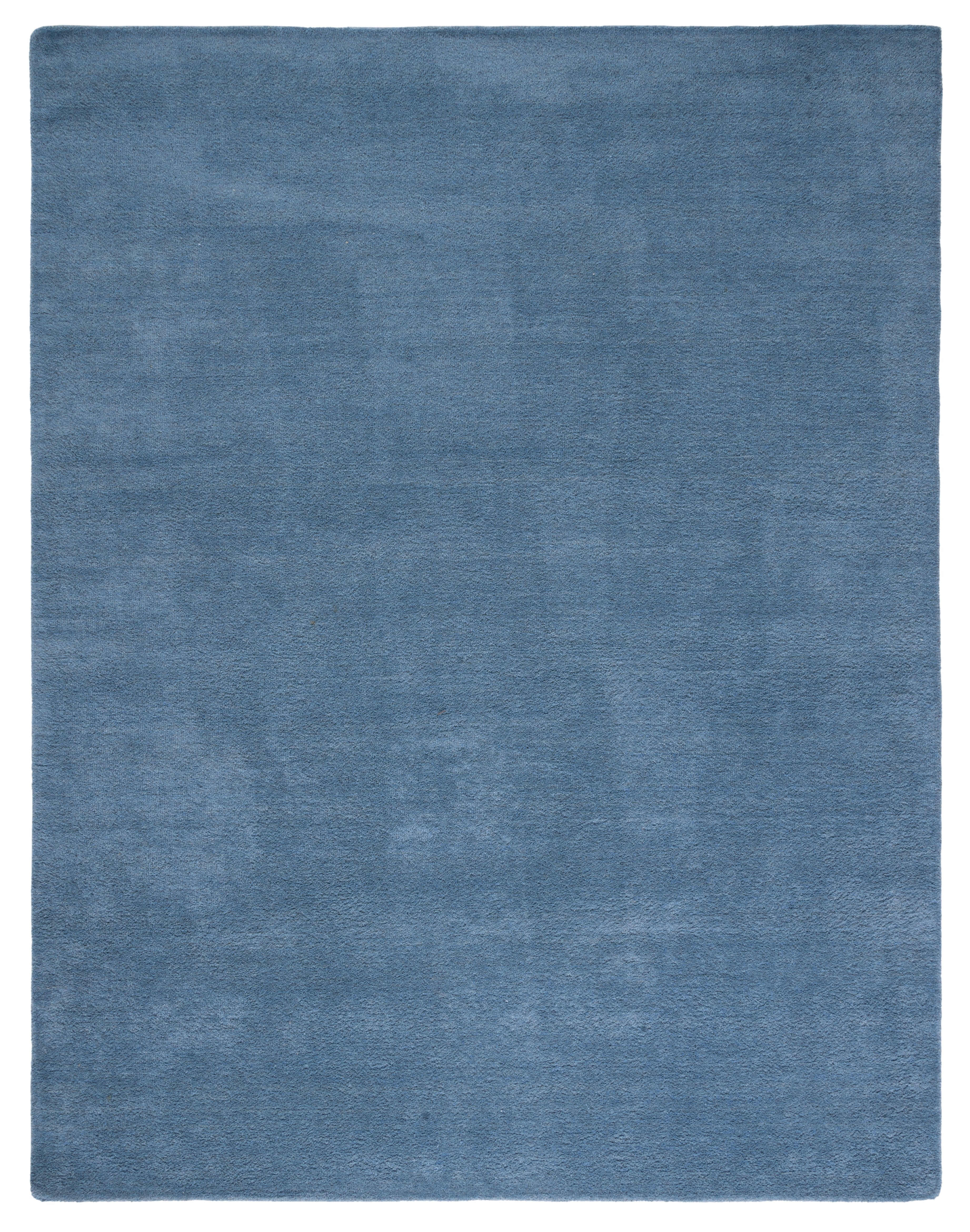 SAFAVIEH Himalaya Rachelle Solid Wool Area Rug, Blue, 8' x 10 ...