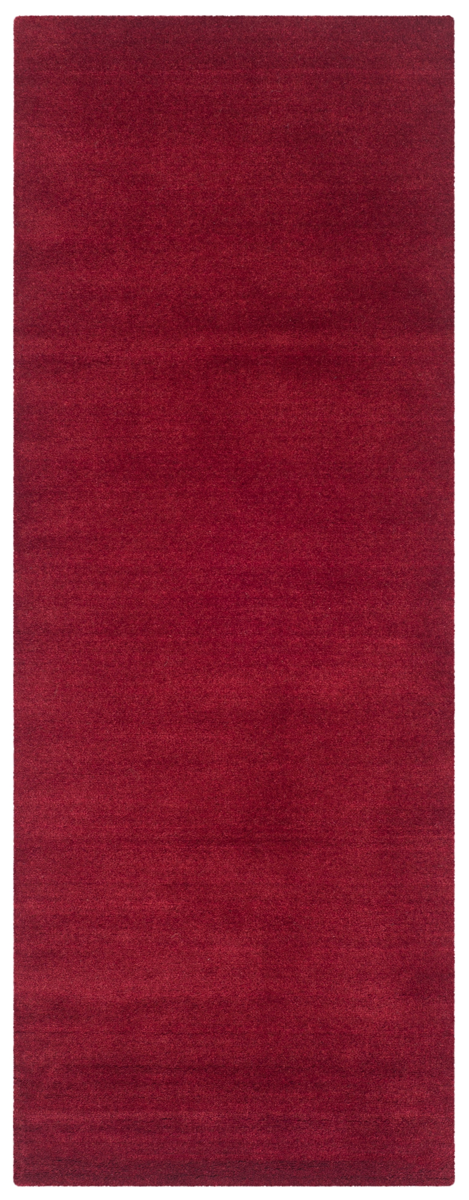 SAFAVIEH Himalaya Rachelle Solid Wool Runner Rug, Red, 2'3" x 6 ...