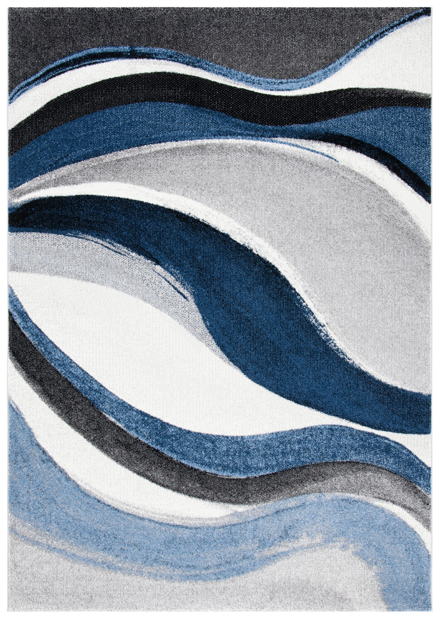 SAFAVIEH Hollywood Dalton Abstract Area Rug, Grey/Blue, 11' x 15 ...