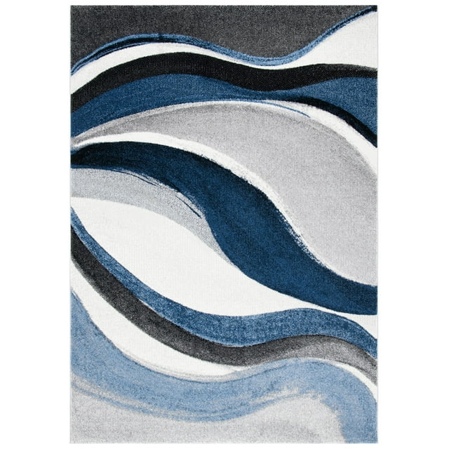 SAFAVIEH Hollywood Dalton Abstract Area Rug, Grey/Blue, 11' x 15 ...