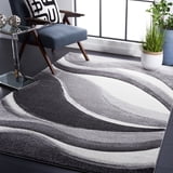 Safavieh Hollywood Dalton Abstract Area Rug, Gray/Ivory, 5'3" x 7'6 ...