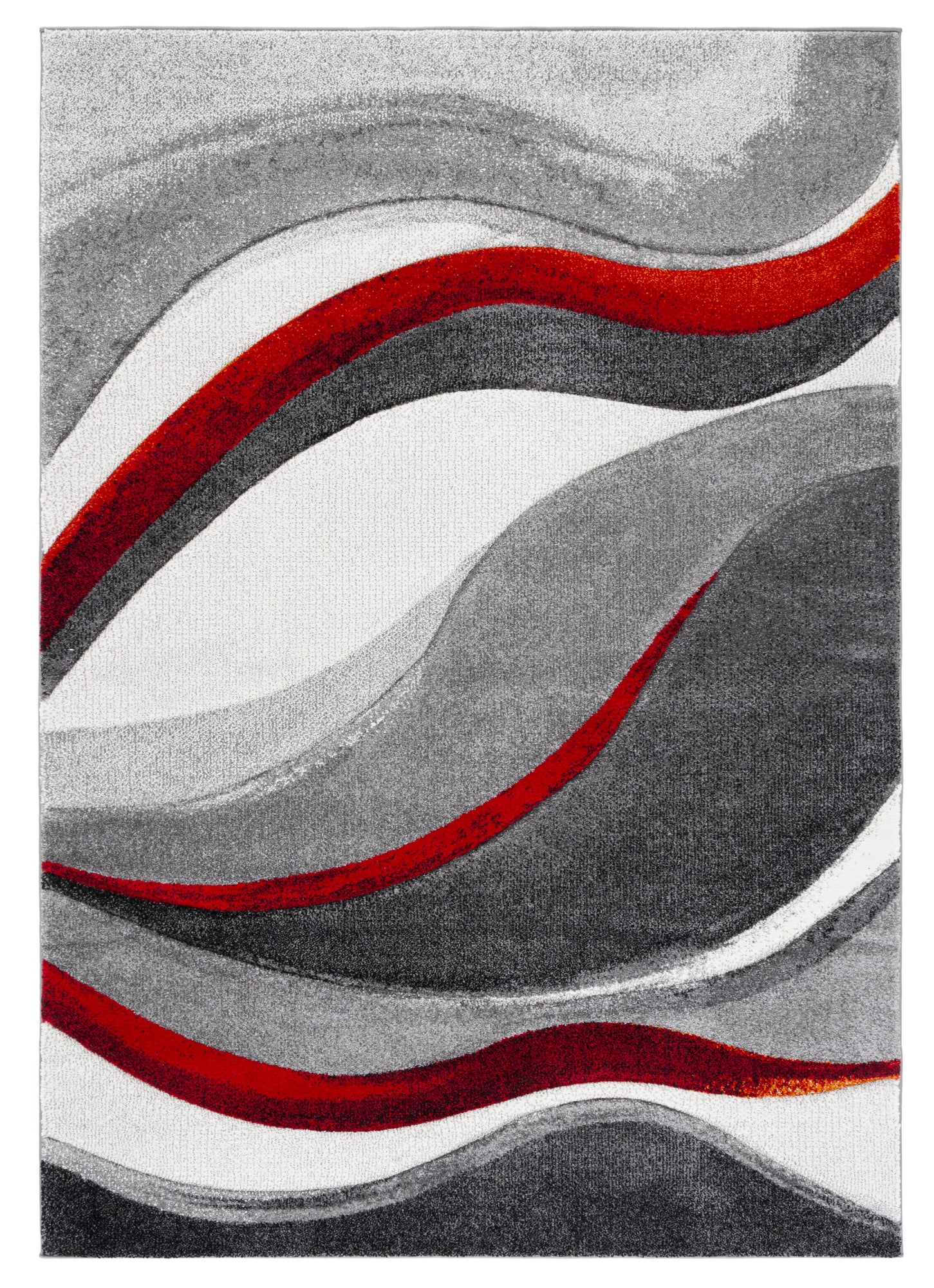 SAFAVIEH Hollywood Dalton Abstract Area Rug, Grey/Red, 5'3" x 7'6 ...