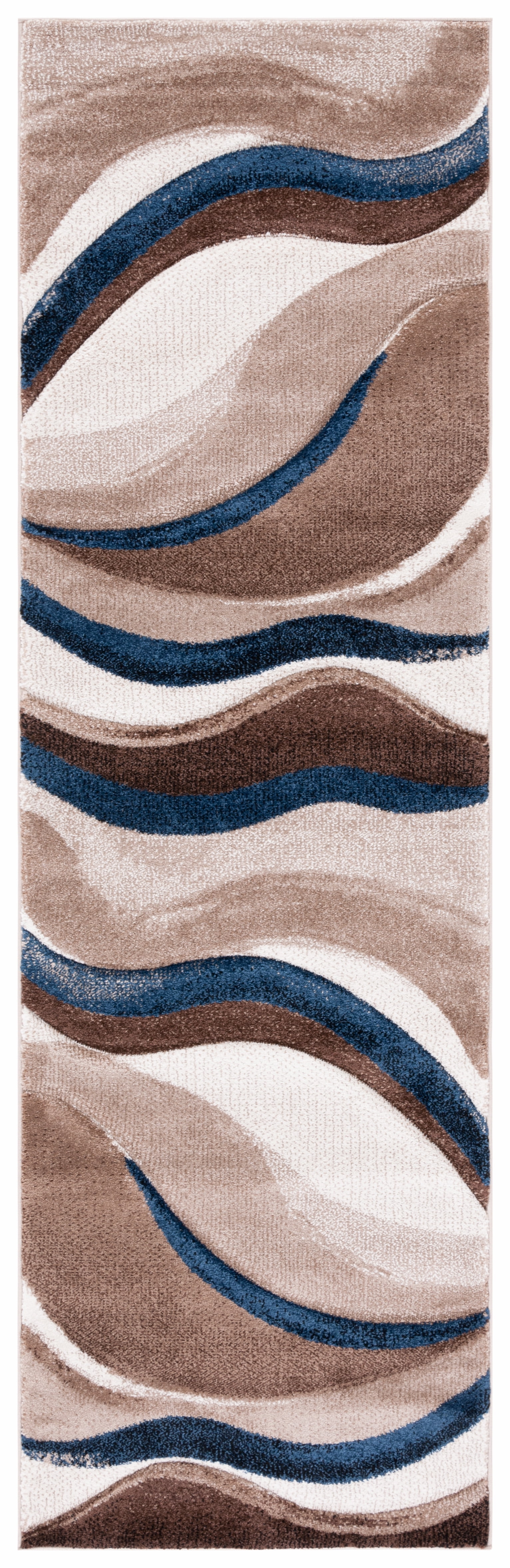 SAFAVIEH Hollywood Dalton Abstract Runner Rug, Beige/Blue, 2'3" x 8 ...