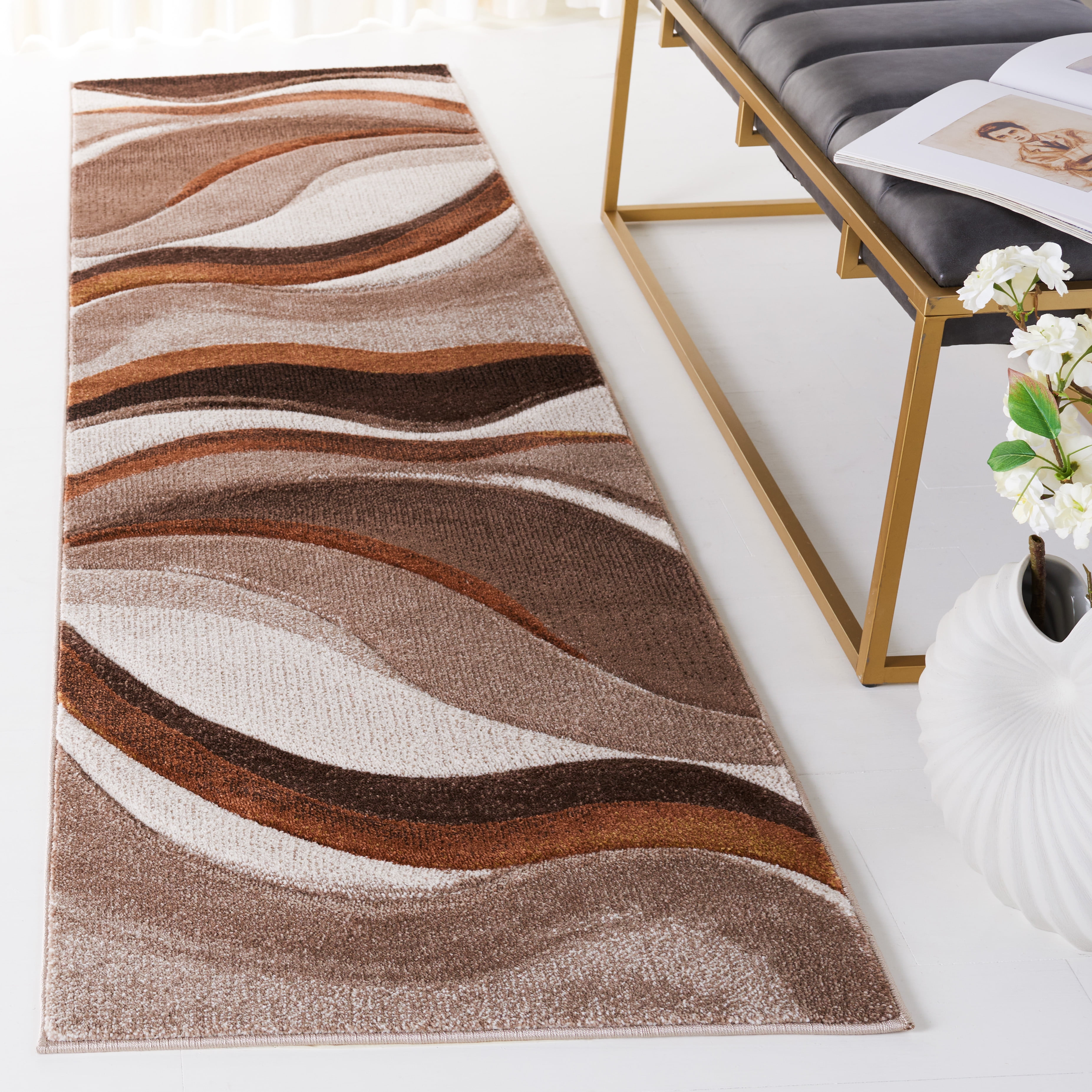 Safavieh Hollywood Dalton Abstract Runner Rug, Beige/Brown, 2'3
