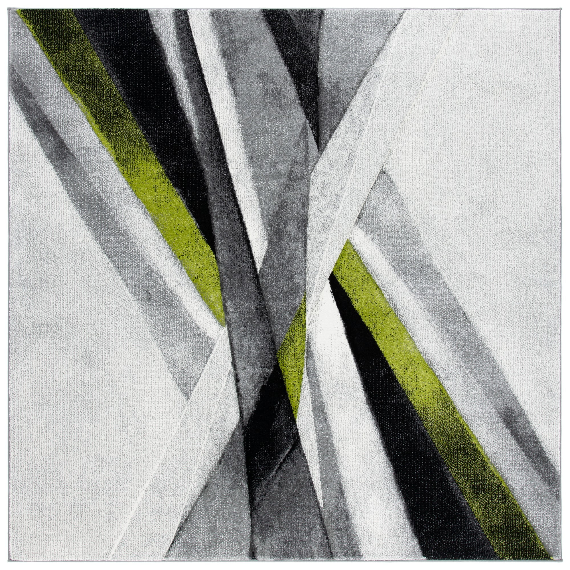 SAFAVIEH Hollywood Jennifer Abstract Area Rug, Grey/Green, 6'7" x 6'7 ...