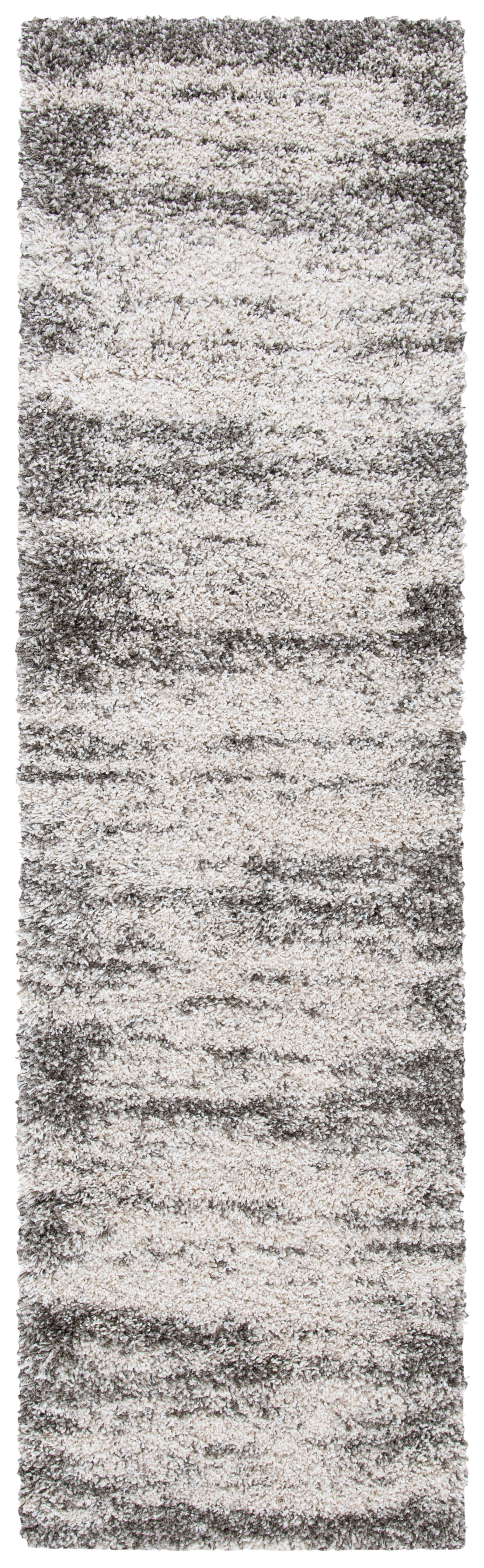 SAFAVIEH Hudson Shag Jace Abstract Runner Rug, Ivory/Grey, 2'3" x 8 ...