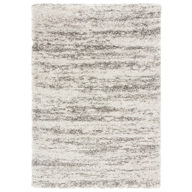 SAFAVIEH Hudson Shag Jack Abstract Area Rug, Ivory/Grey, 5'3" x 7'6 ...