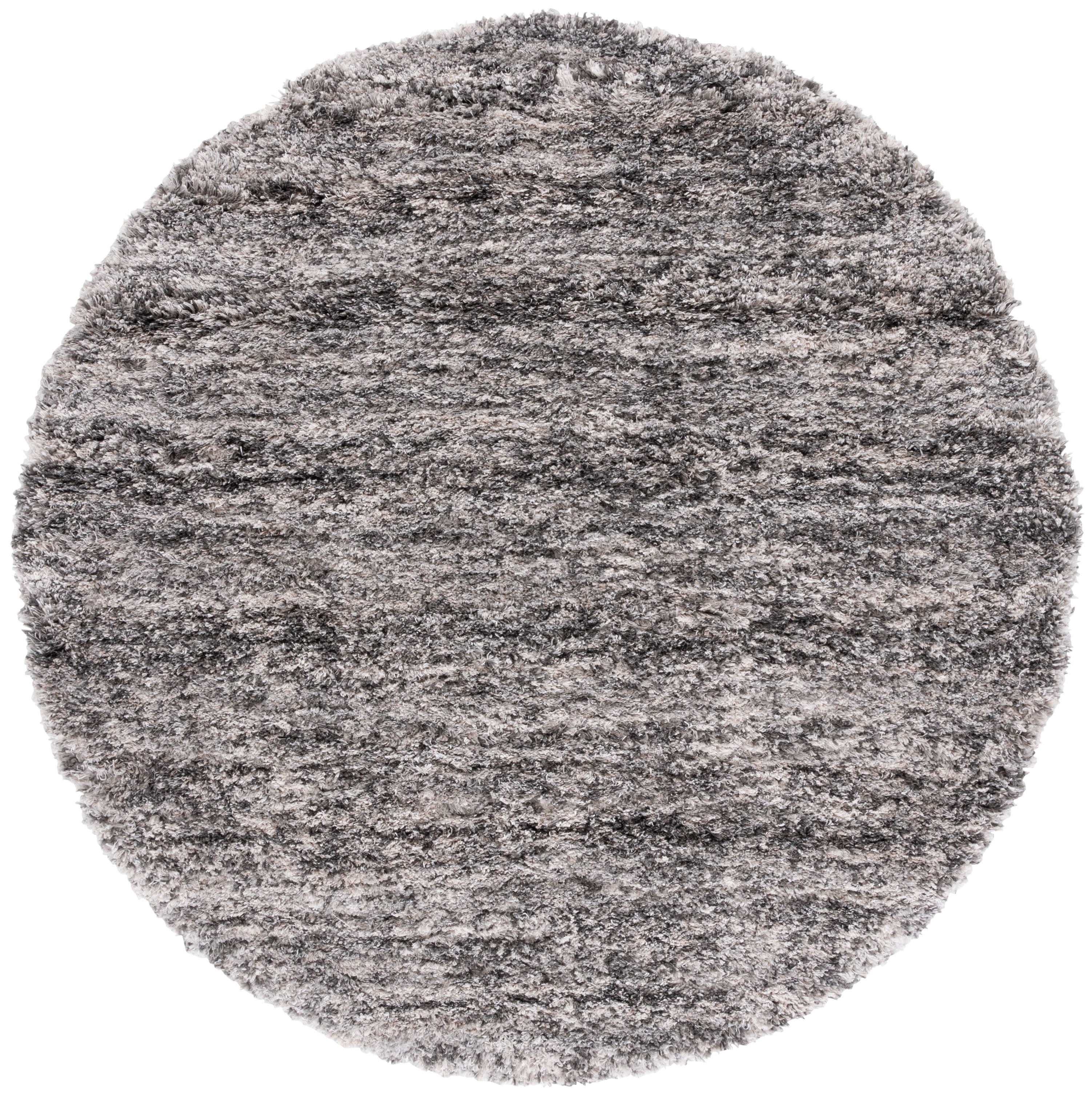 SAFAVIEH Iceland Hannah Abstract Shag Area Rug, Grey/Dark Grey, 4' x 4 ...