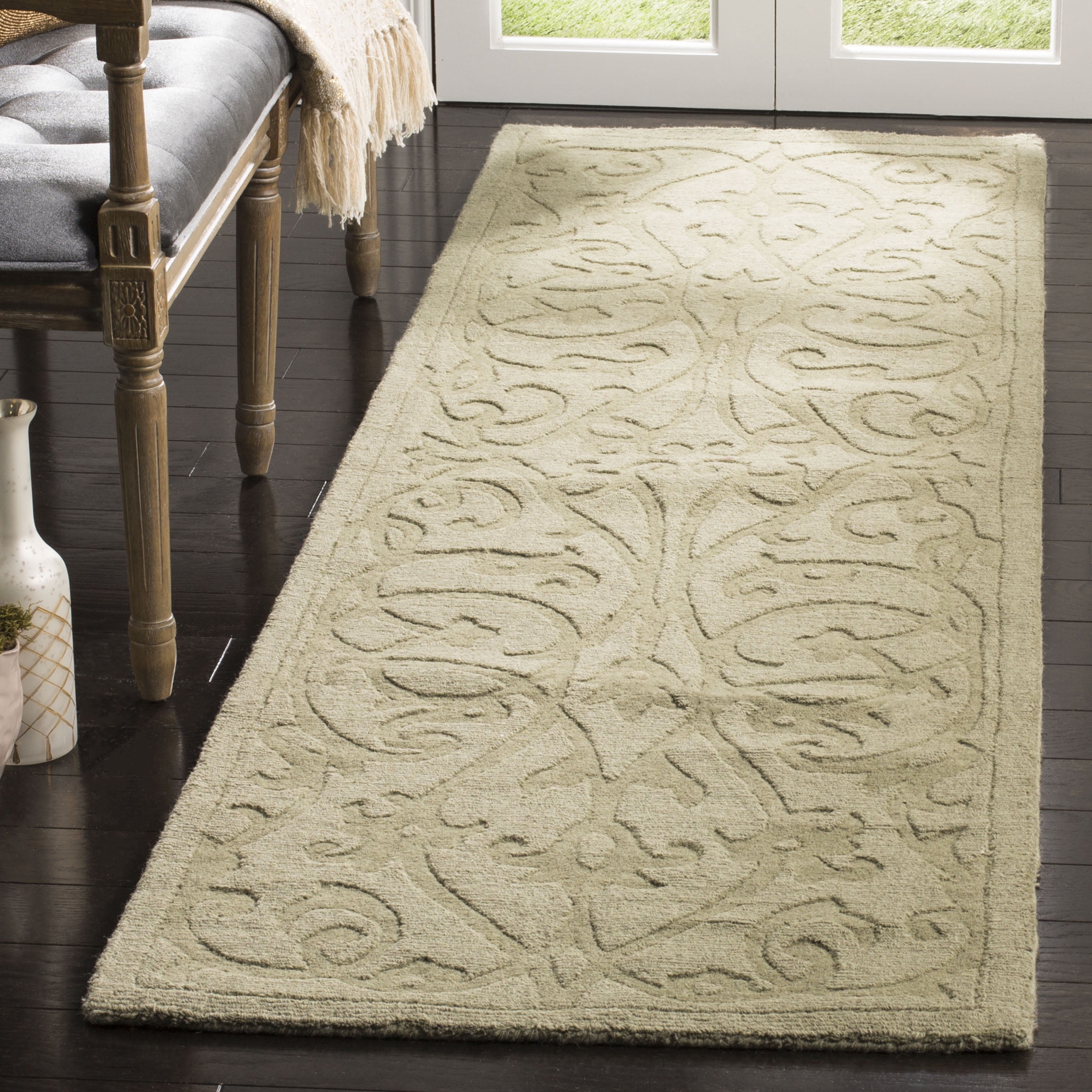 SAFAVIEH Impressions IM341C Handmade Sage Rug - Walmart.com