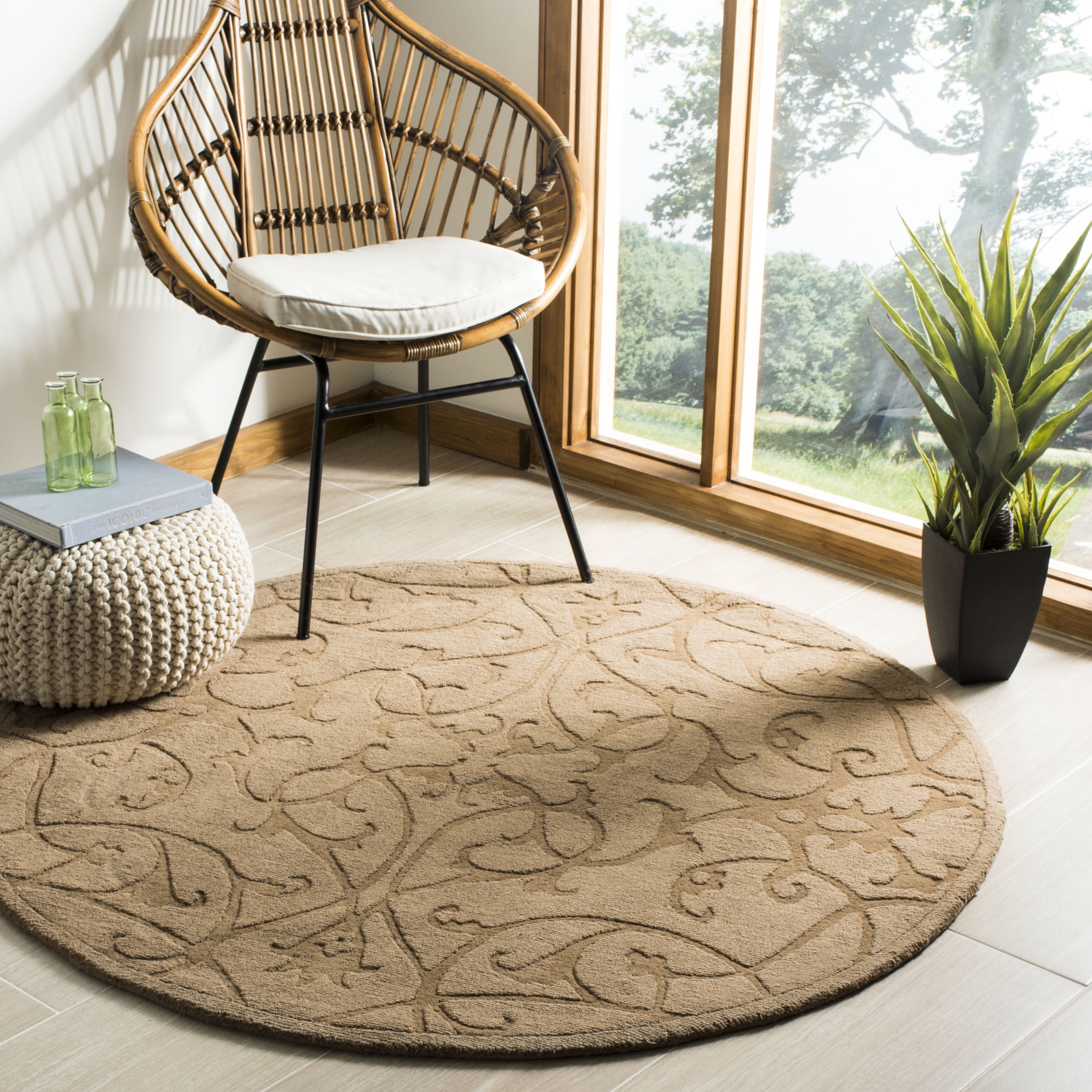 SAFAVIEH Impressions IM341D Handmade Light Brown Rug - Walmart.com