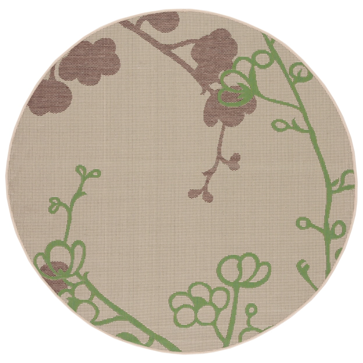 SAFAVIEH Indoor Outdoor CY4038A Courtyard Natural / Olive Rug - Walmart.com