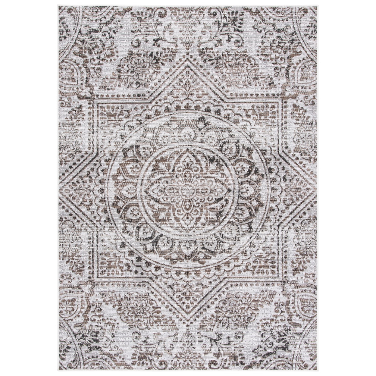 SAFAVIEH Havana Amable Medallion Indoor/Outdoor Area Rug, Light Brown ...