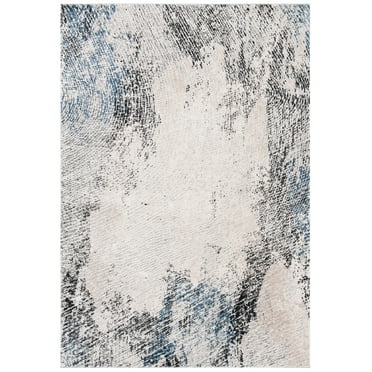 SAFAVIEH Hollywood Dalton Abstract Area Rug, Grey/Ivory, 6'7" x 6'7 ...
