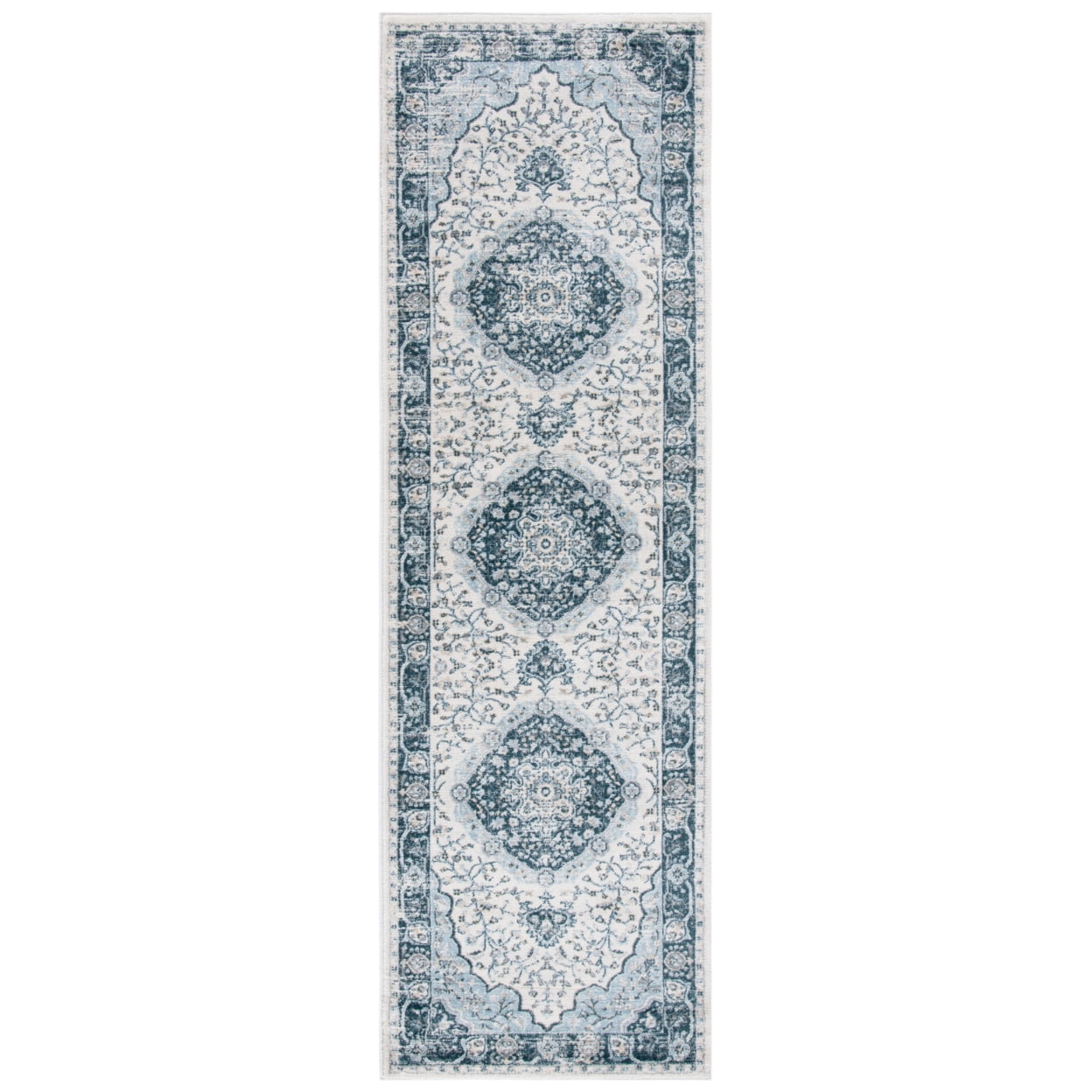 SAFAVIEH Isabella ISA915M Cream / Light Blue Rug - Walmart.com