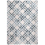 SAFAVIEH Madison Hannah Geometric Area Rug, Ivory/Navy, 3' x 5 ...